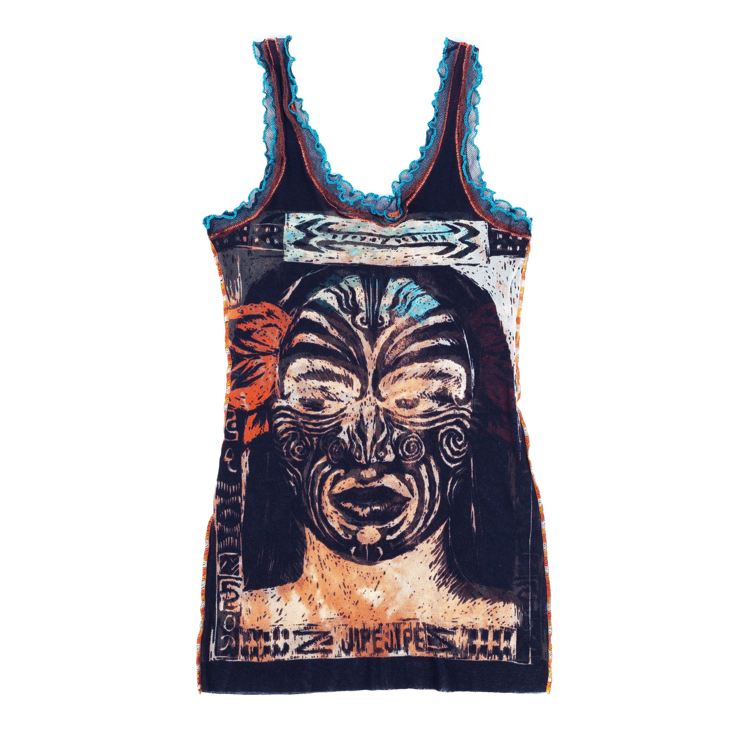 Jean Paul Gaultier Maori Tattoo Mesh Vintage Tank Top (S/M) – VOODOO ...