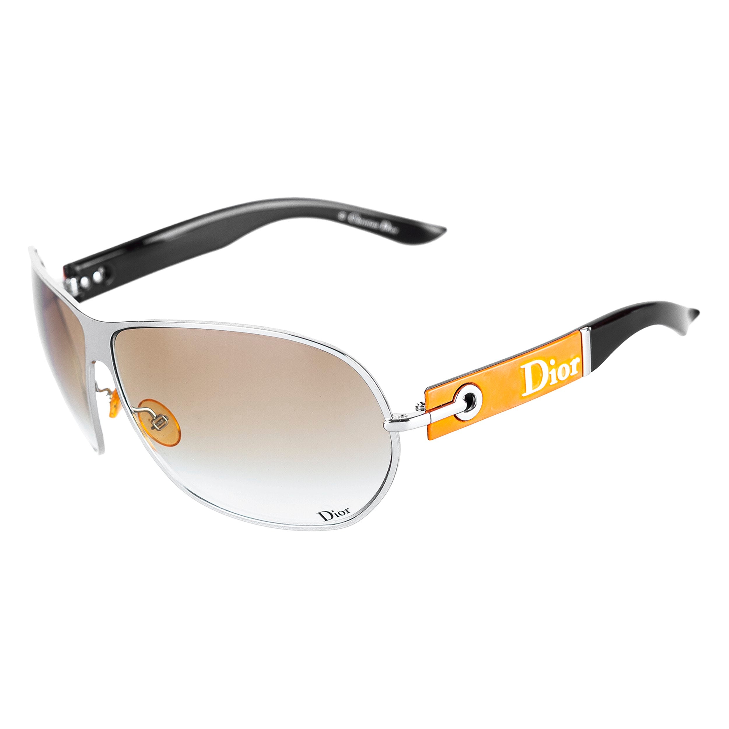 Christian Dior Logo 2 “Remove Before Flight” Vintage Shield Sunglasses ...